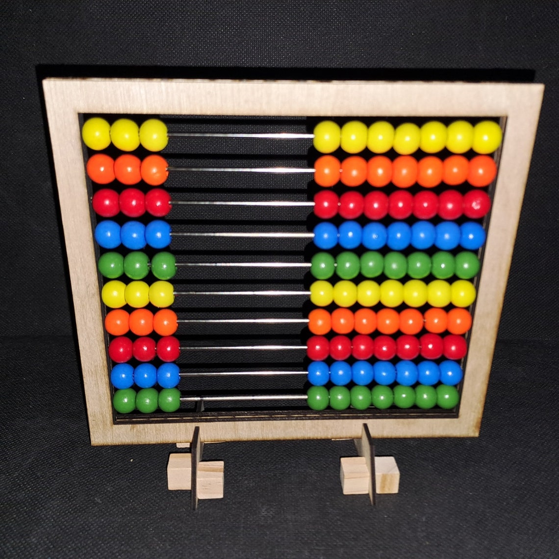 Wooden and Metal 10 Line Abacus - 16cm by 14cm With 1cm Balls. Can Be ...
