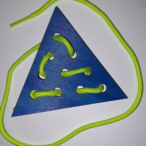 EYFS Set of 6 Threading Shapes - Simple Wooden 2D Shapes - Maths Shapes ...