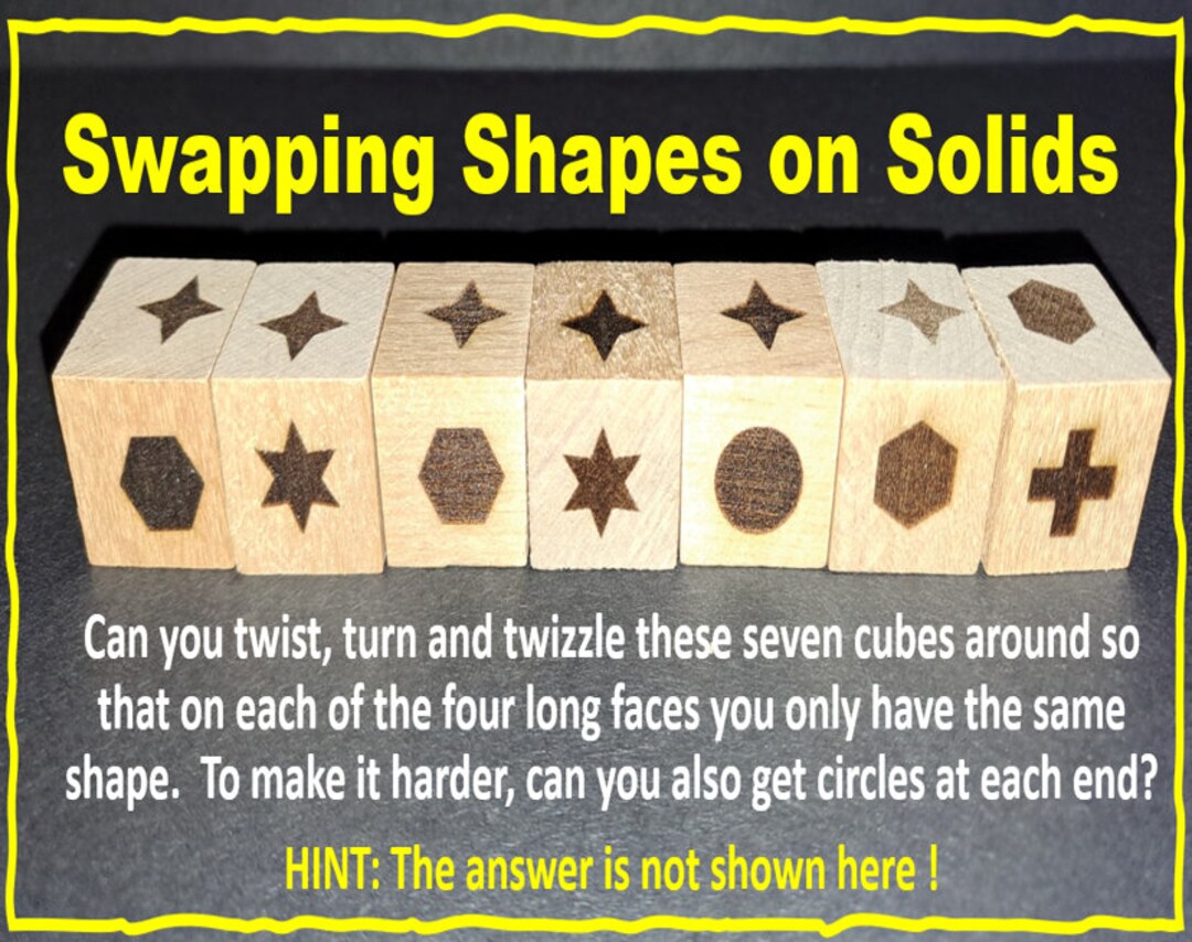 Swapping Shapes on Solids - 7 Wooden Cube Puzzle - Twist and Turn Until ...