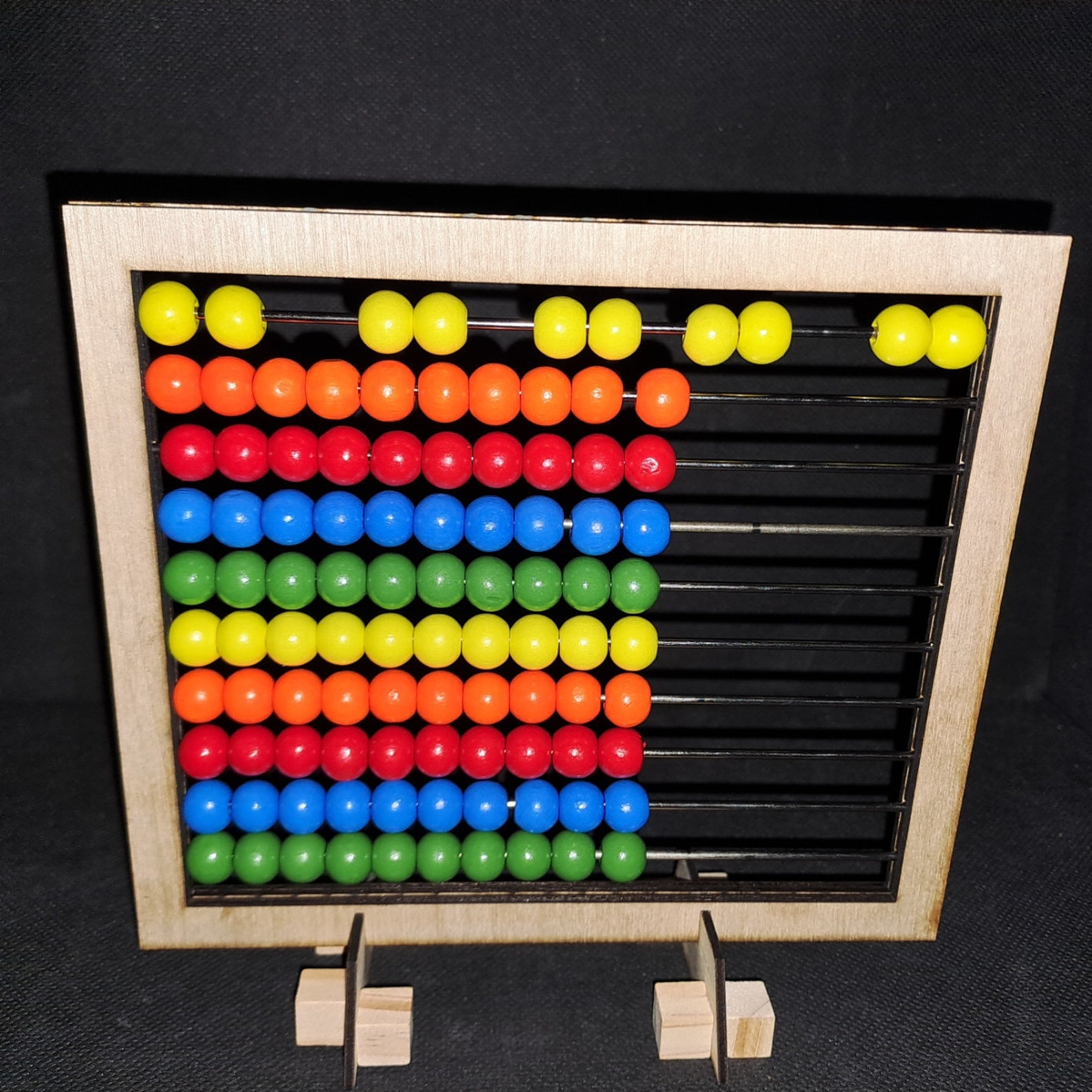 Wooden and Metal 10 Line Abacus - 16cm by 14cm With 1cm Balls. Can Be ...