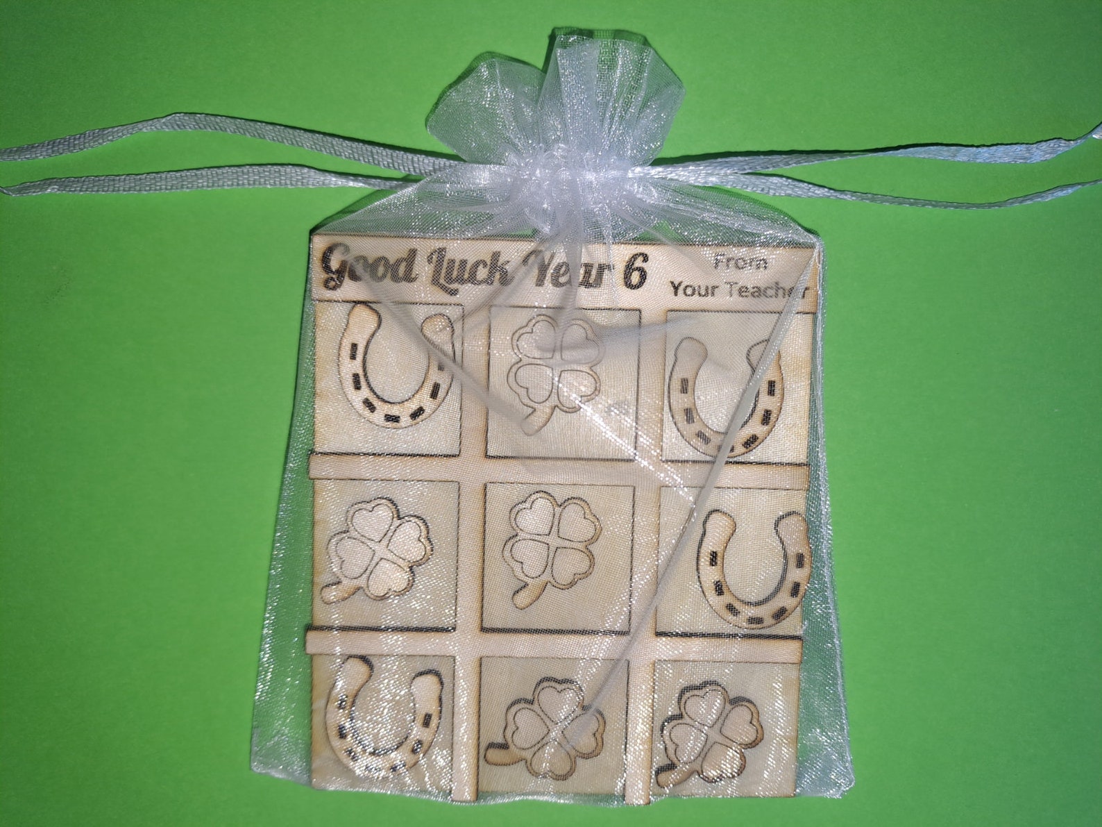Personalised Good Luck Year 6 Noughts and Crosses Clovers and ...
