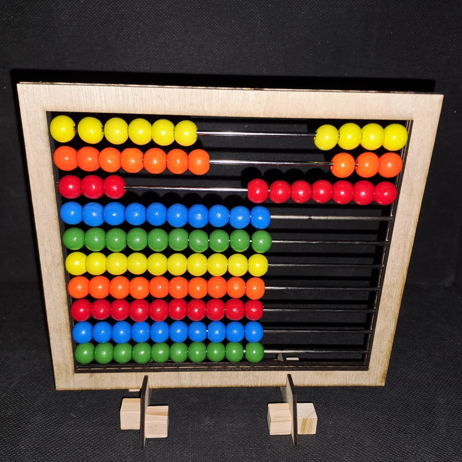 Wooden and Metal 10 Line Abacus - 16cm by 14cm With 1cm Balls. Can Be ...