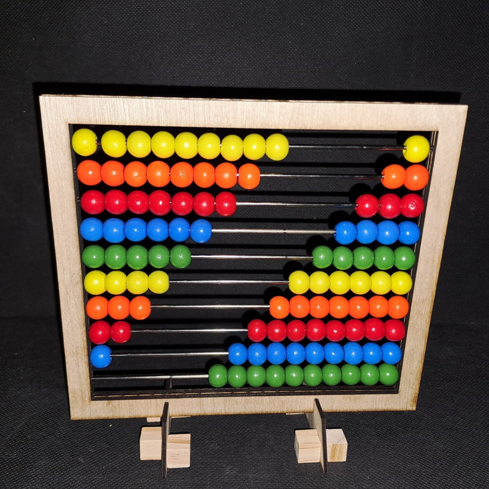 Wooden and Metal 10 Line Abacus - 16cm by 14cm With 1cm Balls. Can Be ...