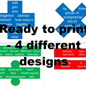 Maths / Math Wall Display A4 PDF Files - Variety of Versions, Such as ...