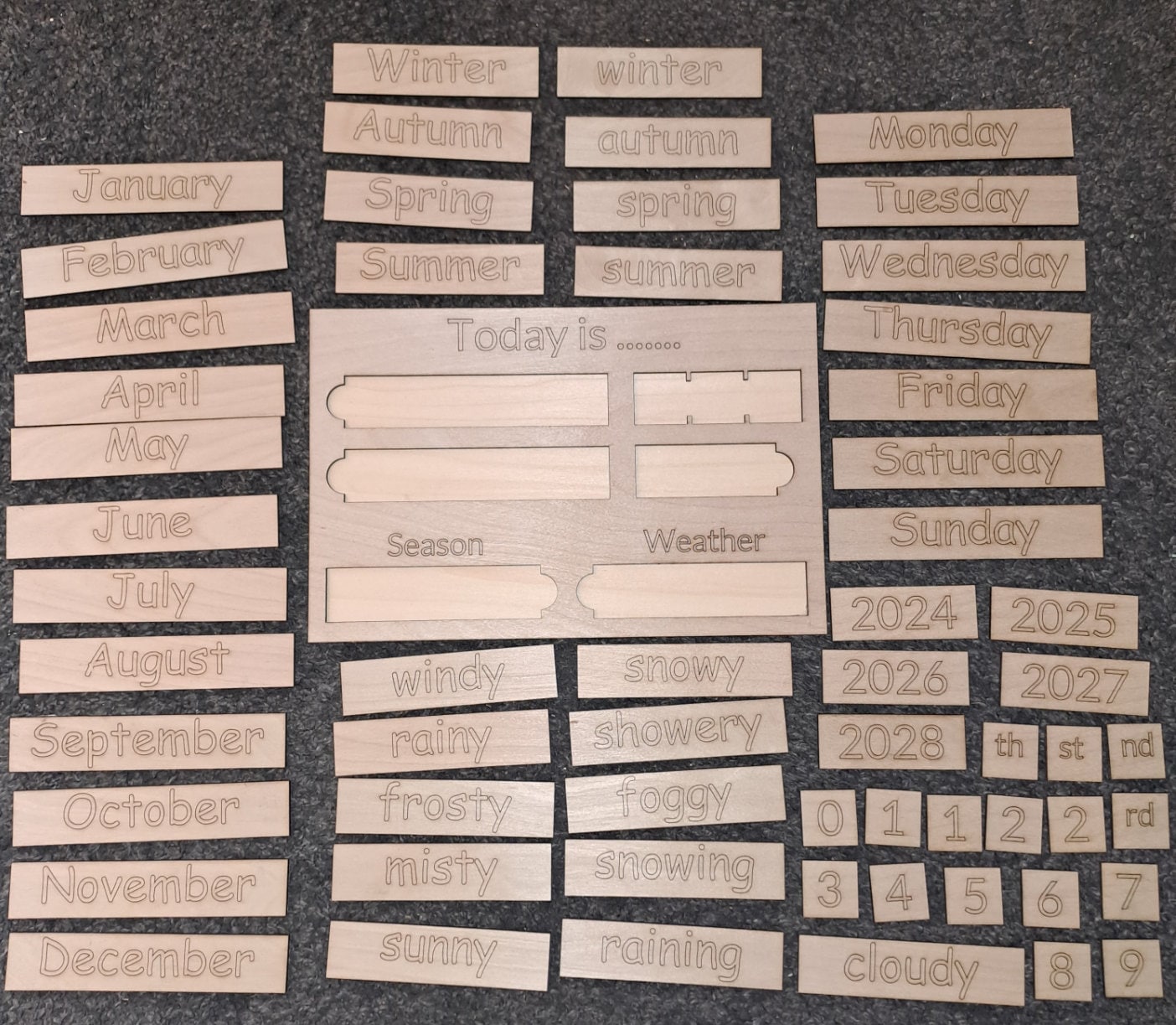 EYFS Wooden Calendar for School and Home Use - Day Month Year and Date ...