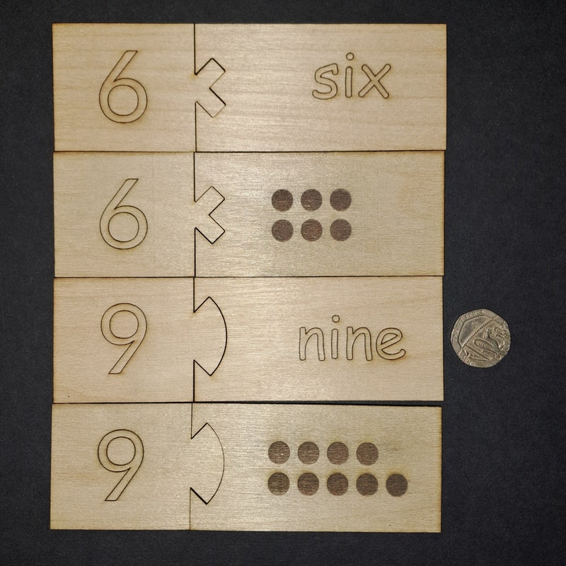 Wooden Number Puzzles 1 10 - Etsy