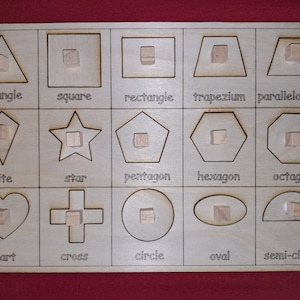 5 Different Varied Shape Slot Boards - Simple Wooden 2D Shapes - Maths ...