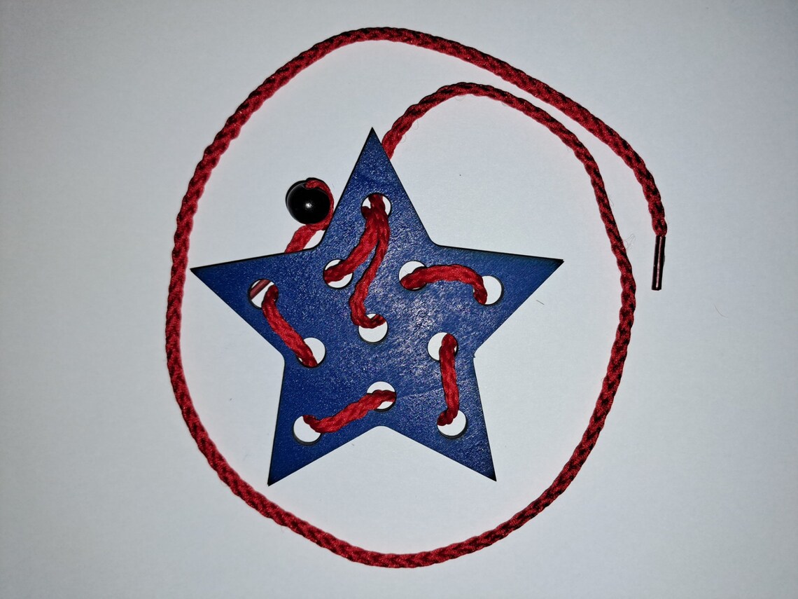 EYFS Threading Practise Simple Wooden 2D Shapes Maths - Etsy