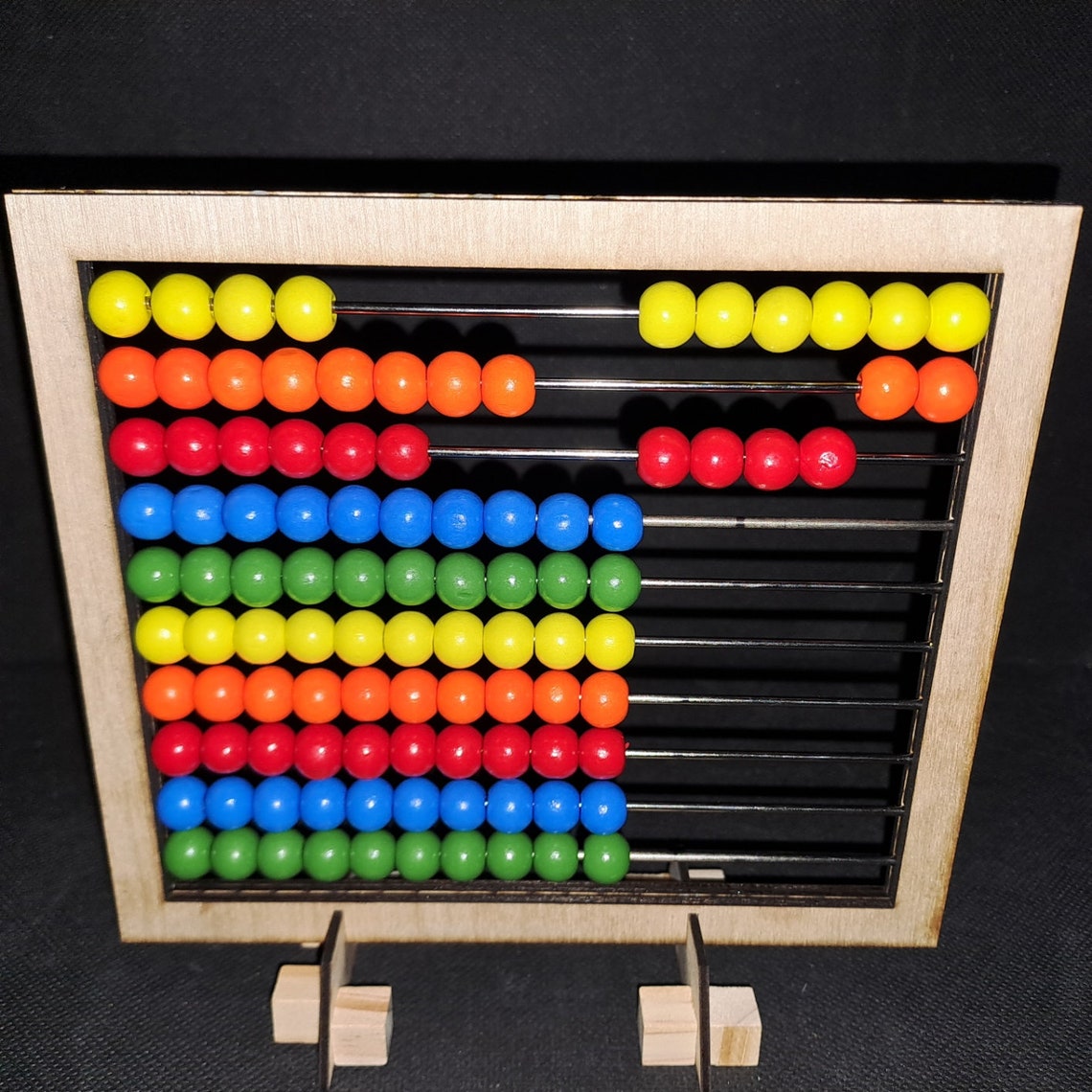 Wooden and Metal 10 Line Abacus - 16cm by 14cm With 1cm Balls. Can Be ...
