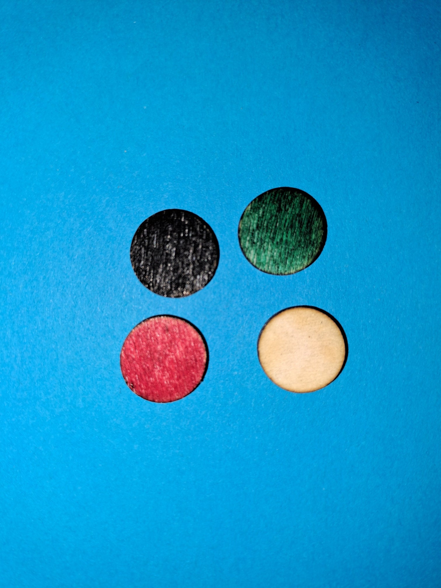 Pack of 100 12mm by 2mm Wooden Counters - Can Write Own With Felt Tips ...