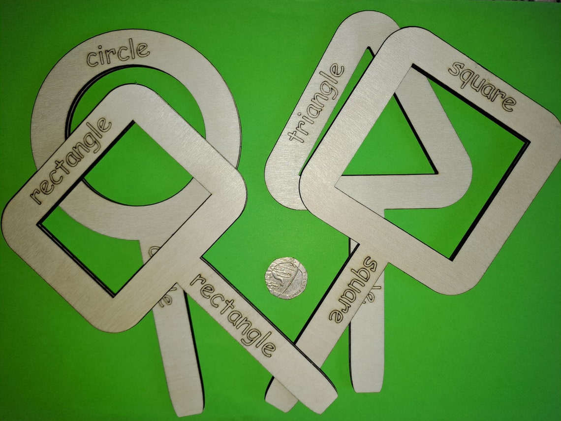 EYFS Wooden Shape Hunter - 4 Different Designs - Square, Circle ...