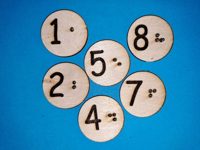 Magnetic Letters, Numbers, Dotty and Numicon Wooden Tiles 3cm Diameter ...