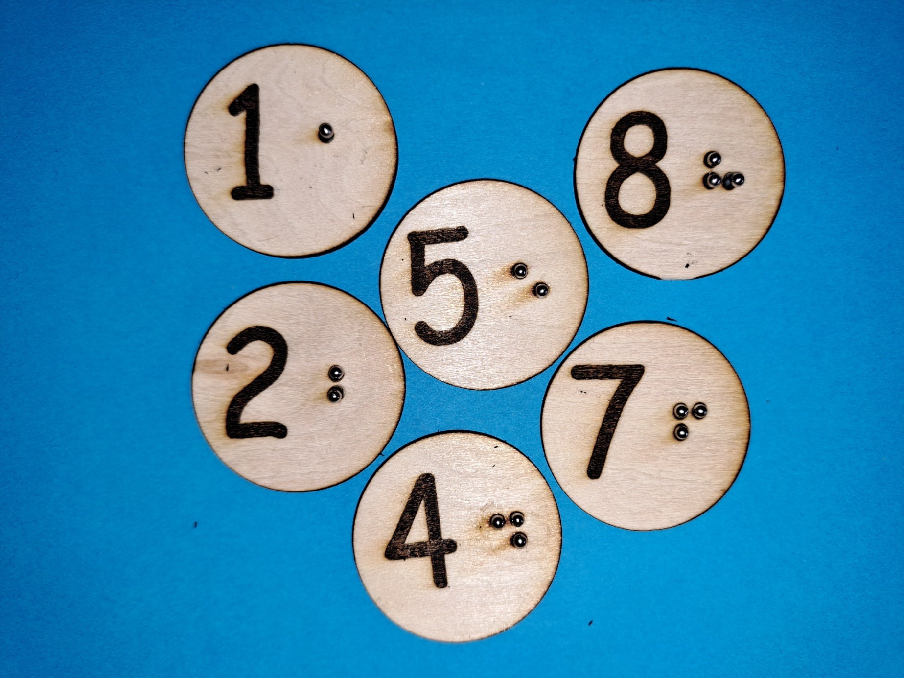 Letters, Numbers, Dotty and Numicon - 3cm Diameter Wooden Tiles ...