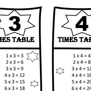 Printable Times Table Bookmarks for 2 to 12 Times Tables and Square ...