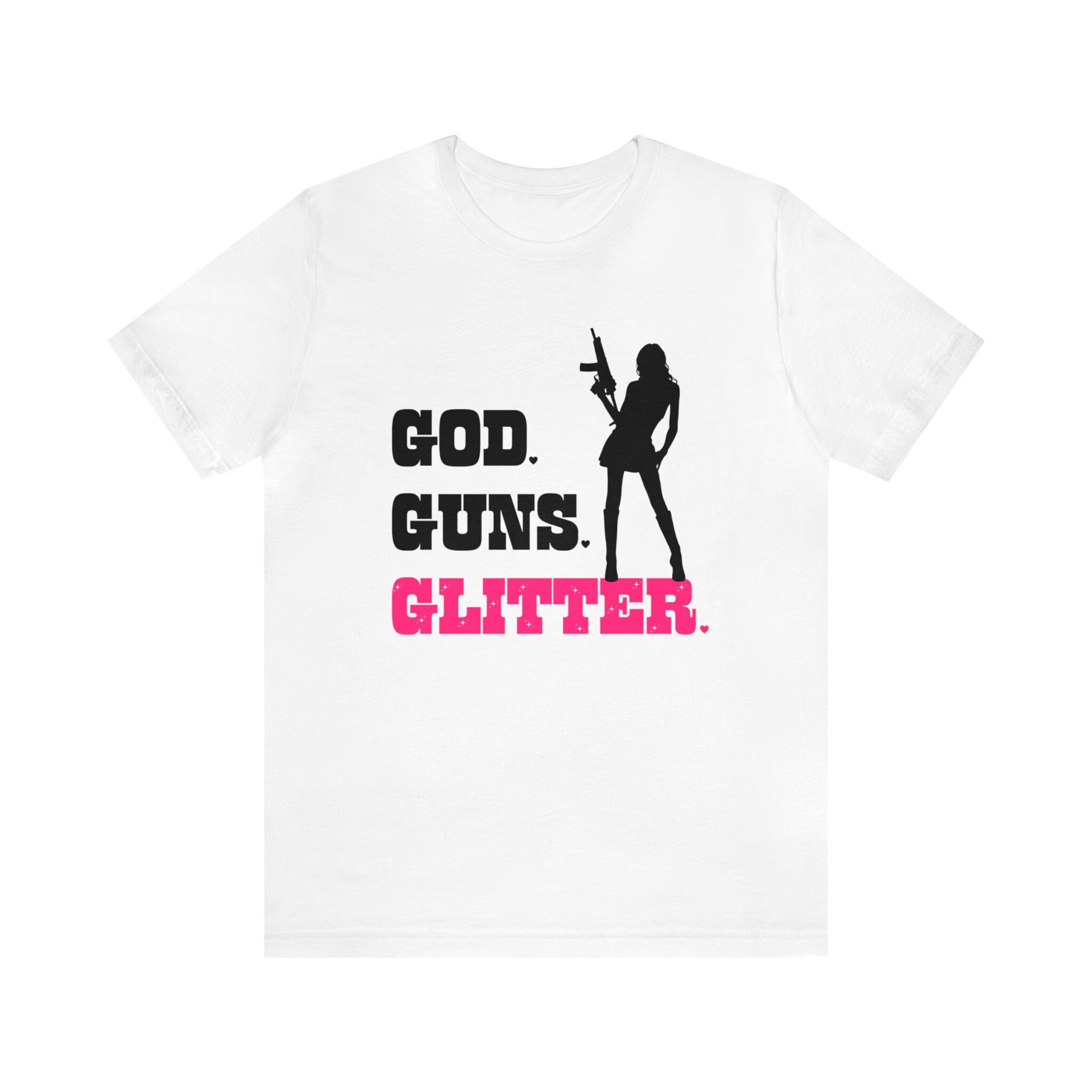 God, Guns, Glitter Women Shooter Gun Range Tees, Patriotic Shirts USA ...