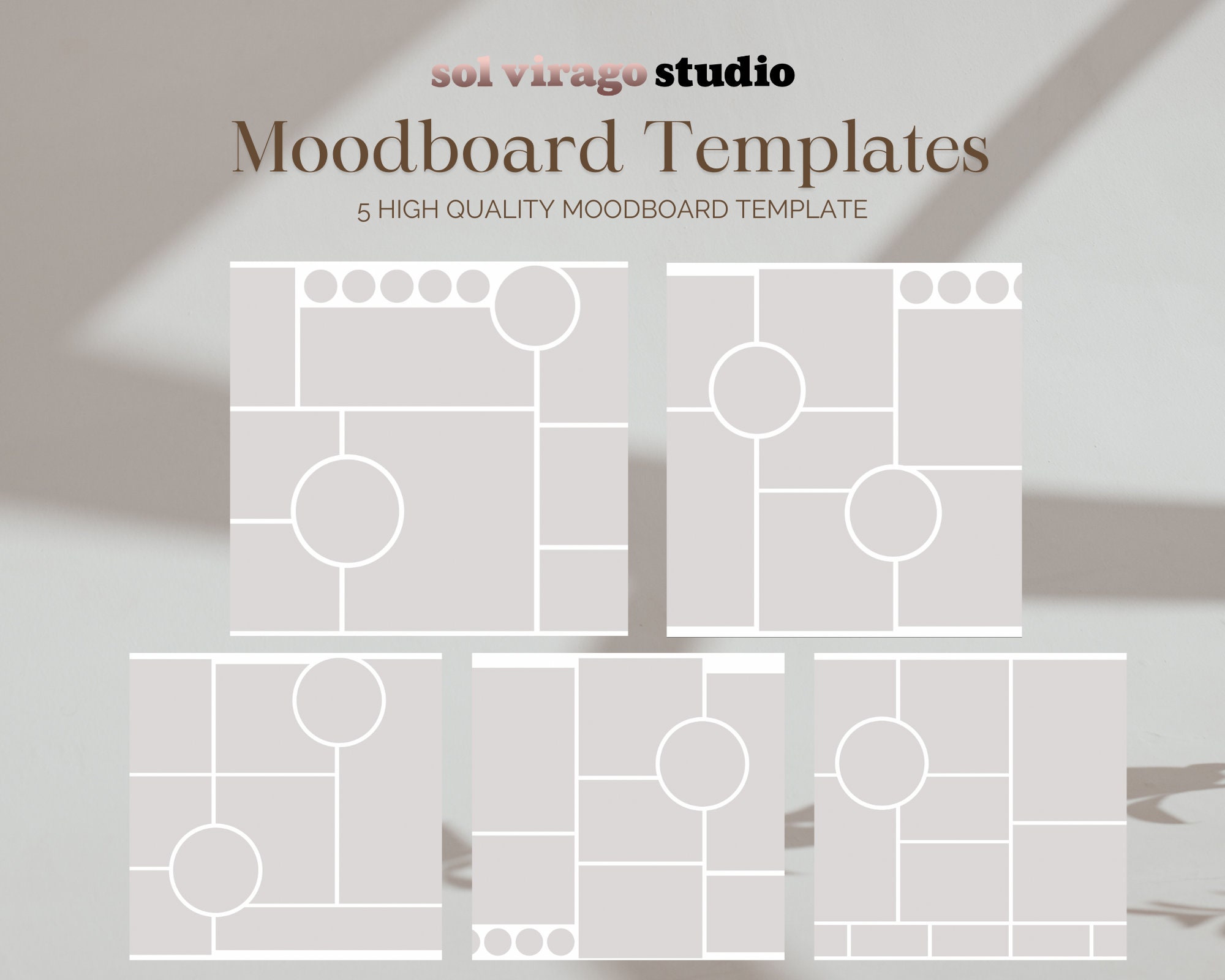 Moodboard Package Moodboard Templates Photoshop Moodboard - Etsy