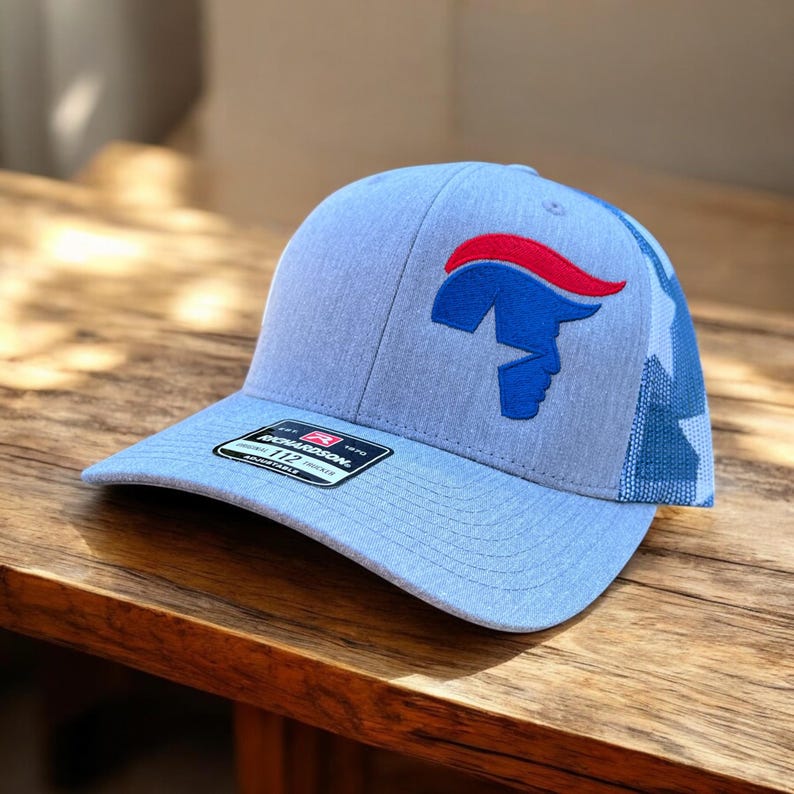 Embroidered Patriotic Trump 2024 Hat – Richardson 112 Trucker Cap – USA ...