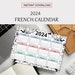 2024 French Doodle Calendar Digital Download, Printable Planner ...