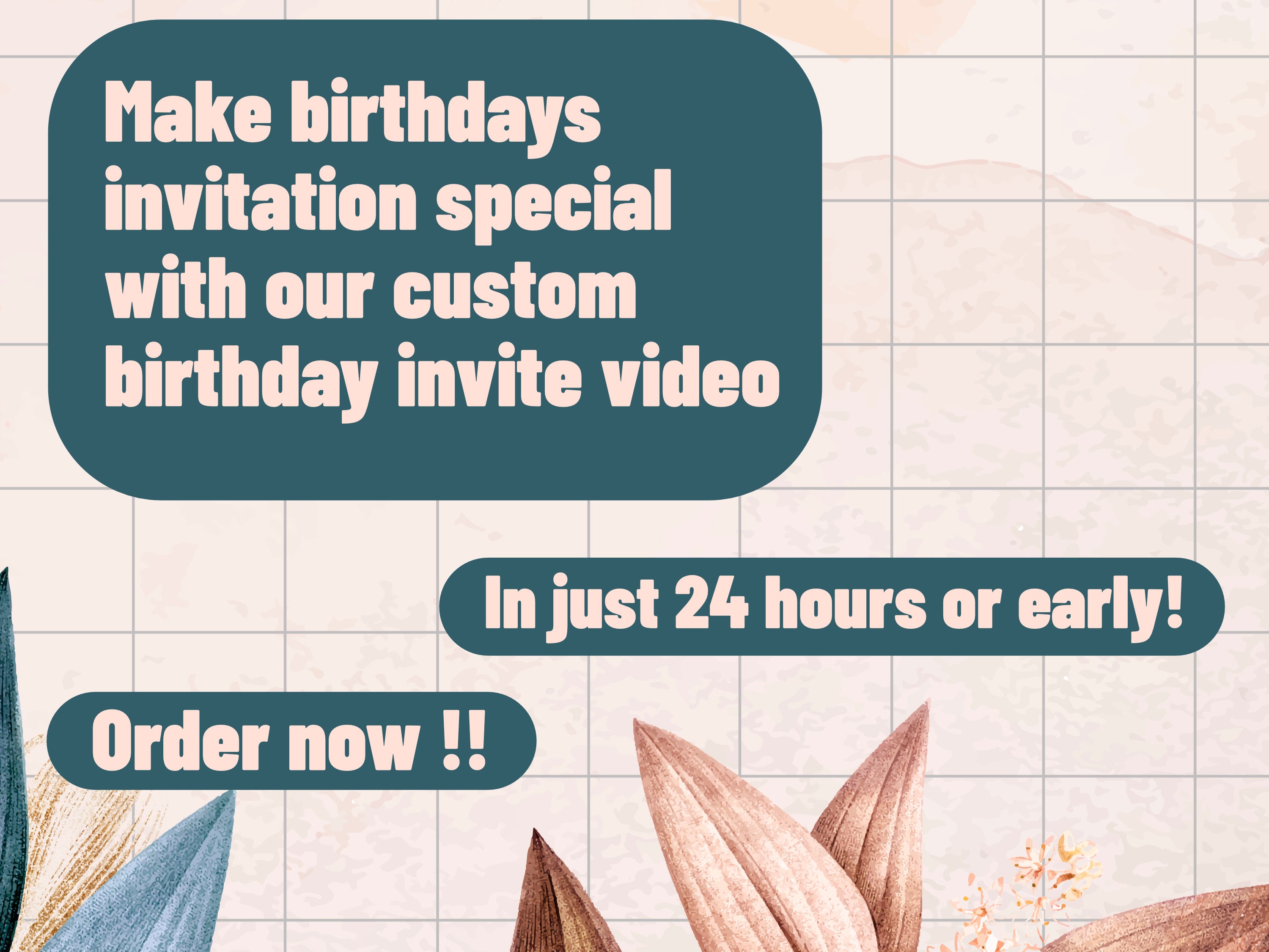 Happy Birthday Digital 3d Animated Video Invite Custom Made in 24 Hours ...