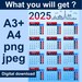 French 2025 New Year Calendar Digital Download (ready to Print A3, A4 ...