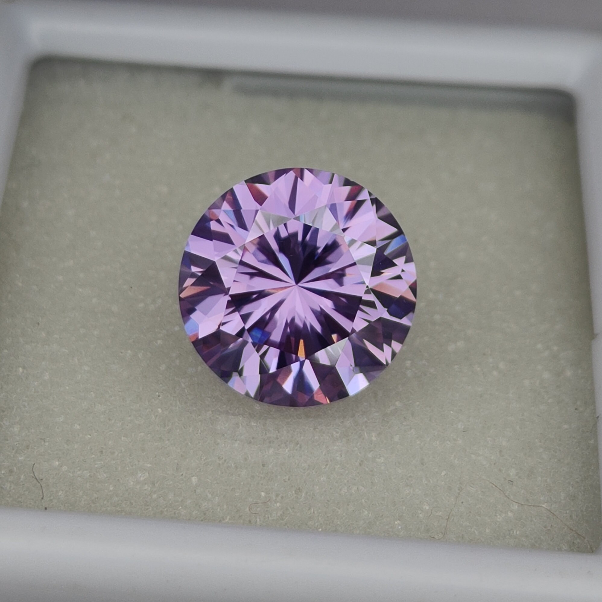 Precision Cut, 12.30 Ct Zircon, 12 MM Round Cut Zircon, AAA Flawless ...