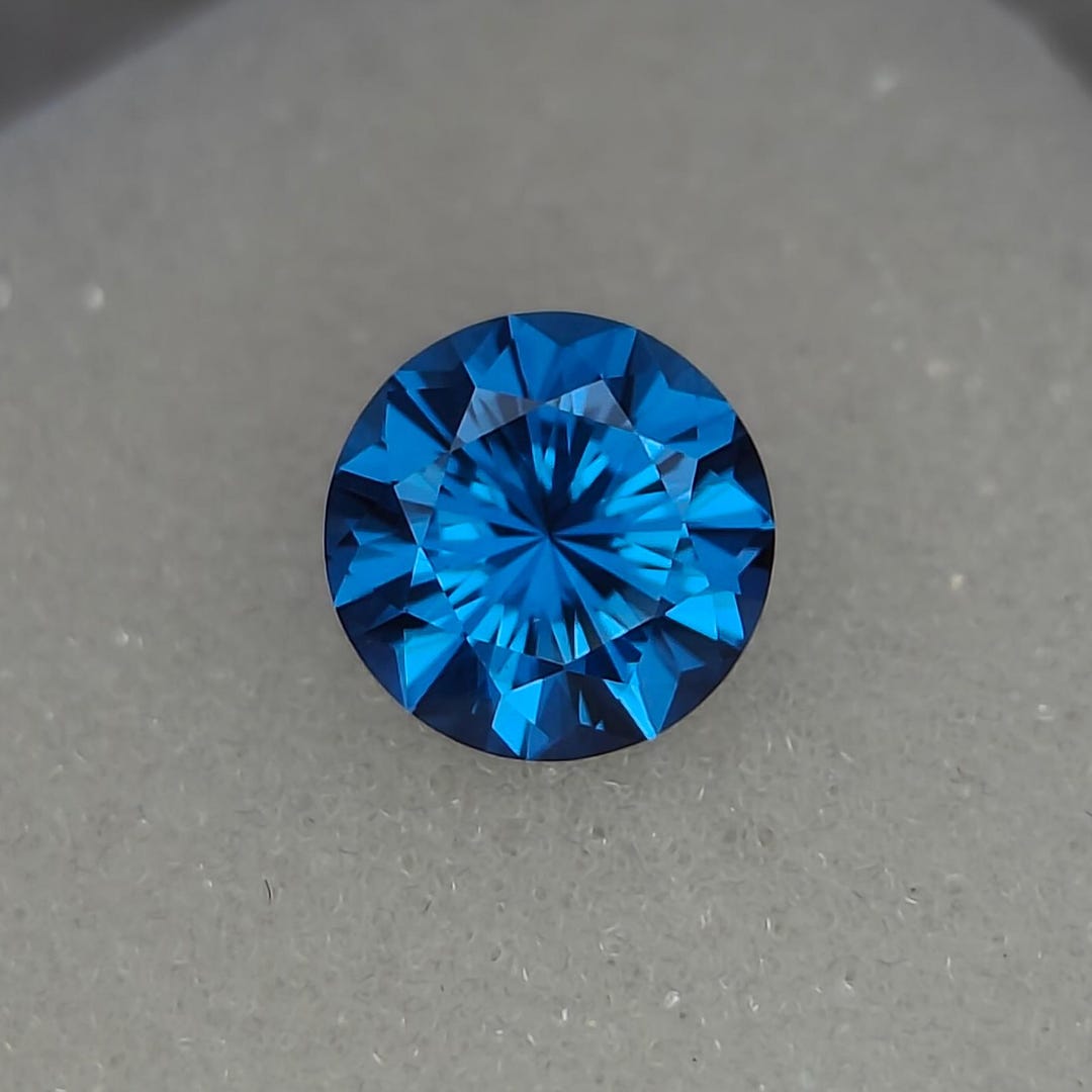 Precision Cut, Deep Blue Spinel Gemstone: 3.15 Ct, 9mm Round, Lab Grown ...