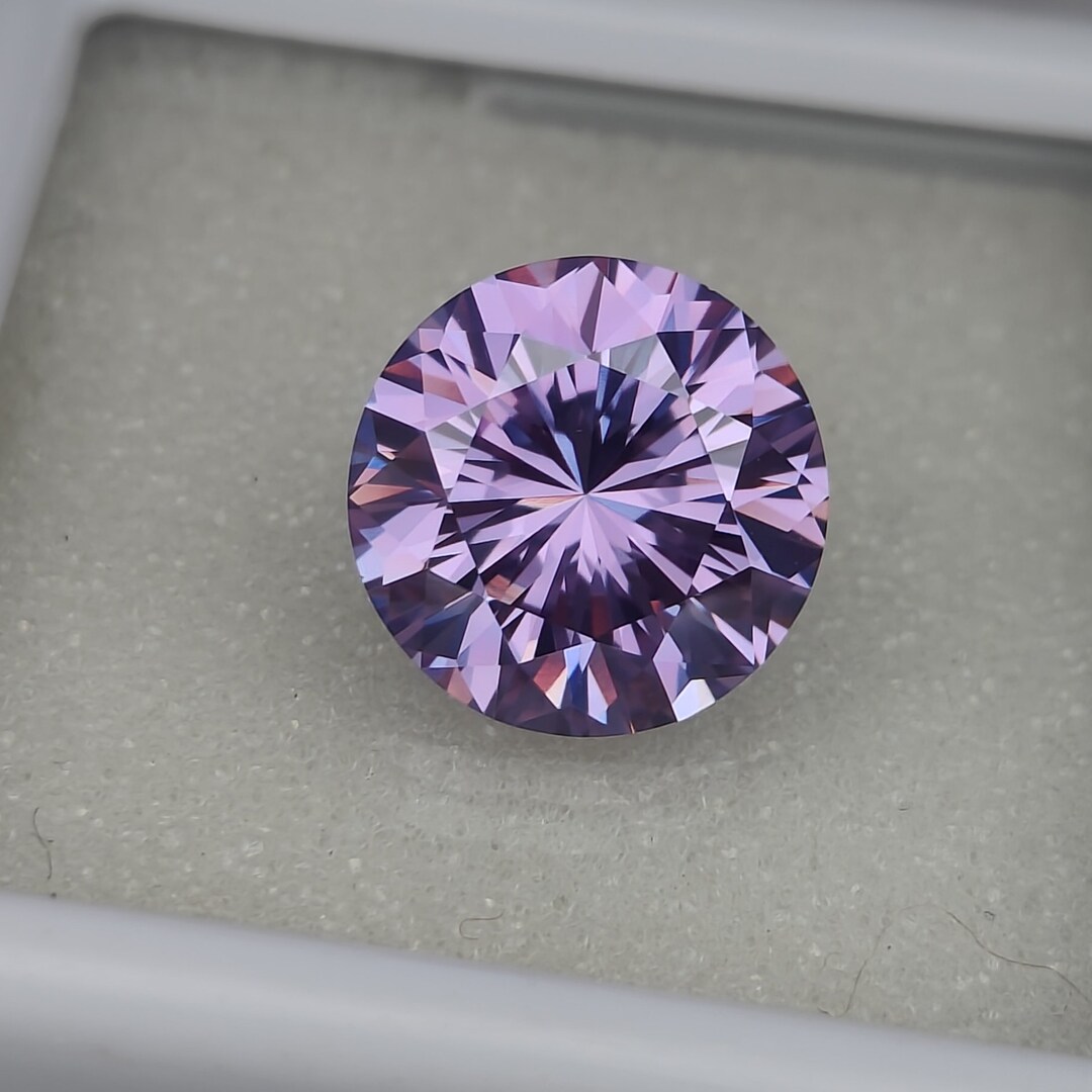 Precision Cut, 12.30 Ct Zircon, 12 MM Round Cut Zircon, AAA Flawless ...