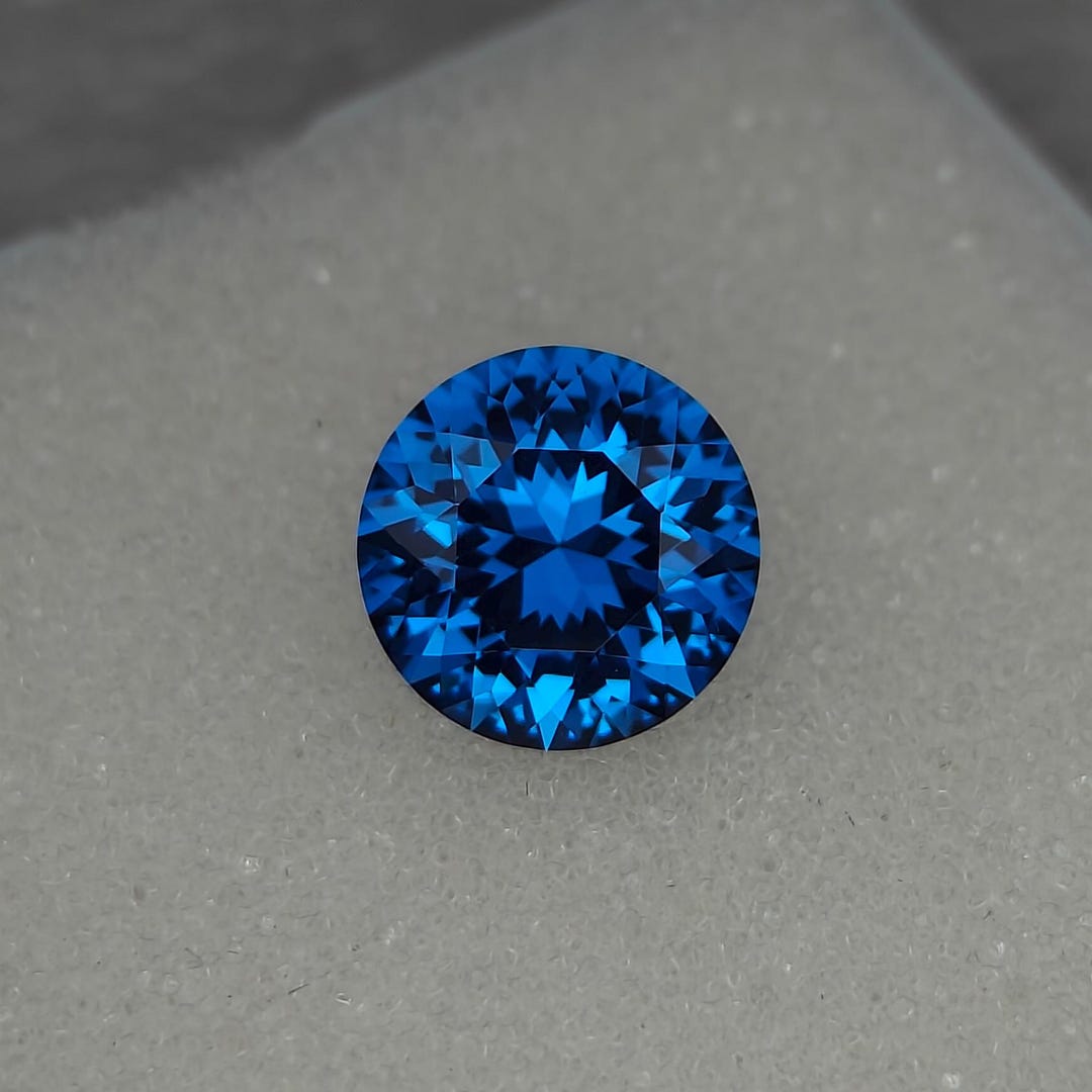 Precision Cut - 3.95 Ct Blue Spinel, 10 MM Deep Blue Spinel, Custom Cut ...