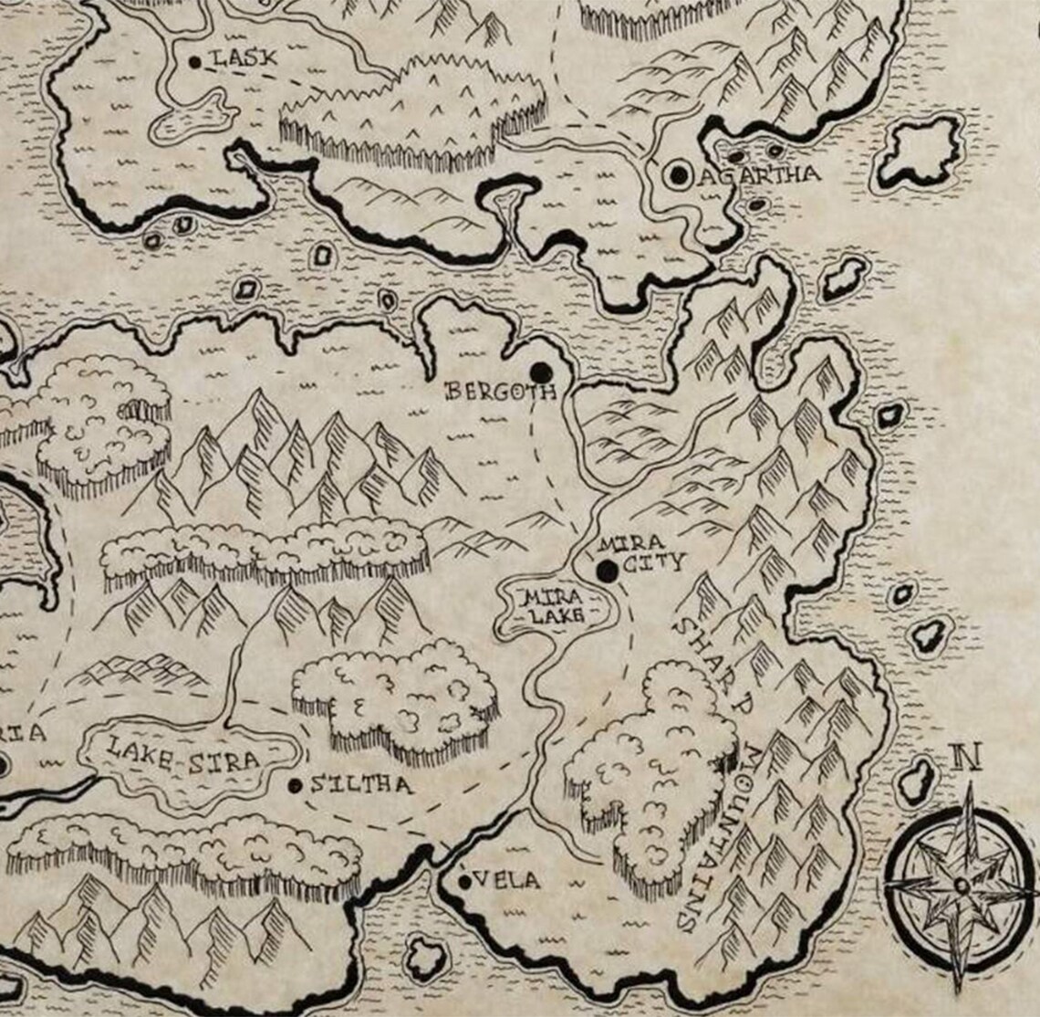 Eregoth Fantasy World Map - Etsy