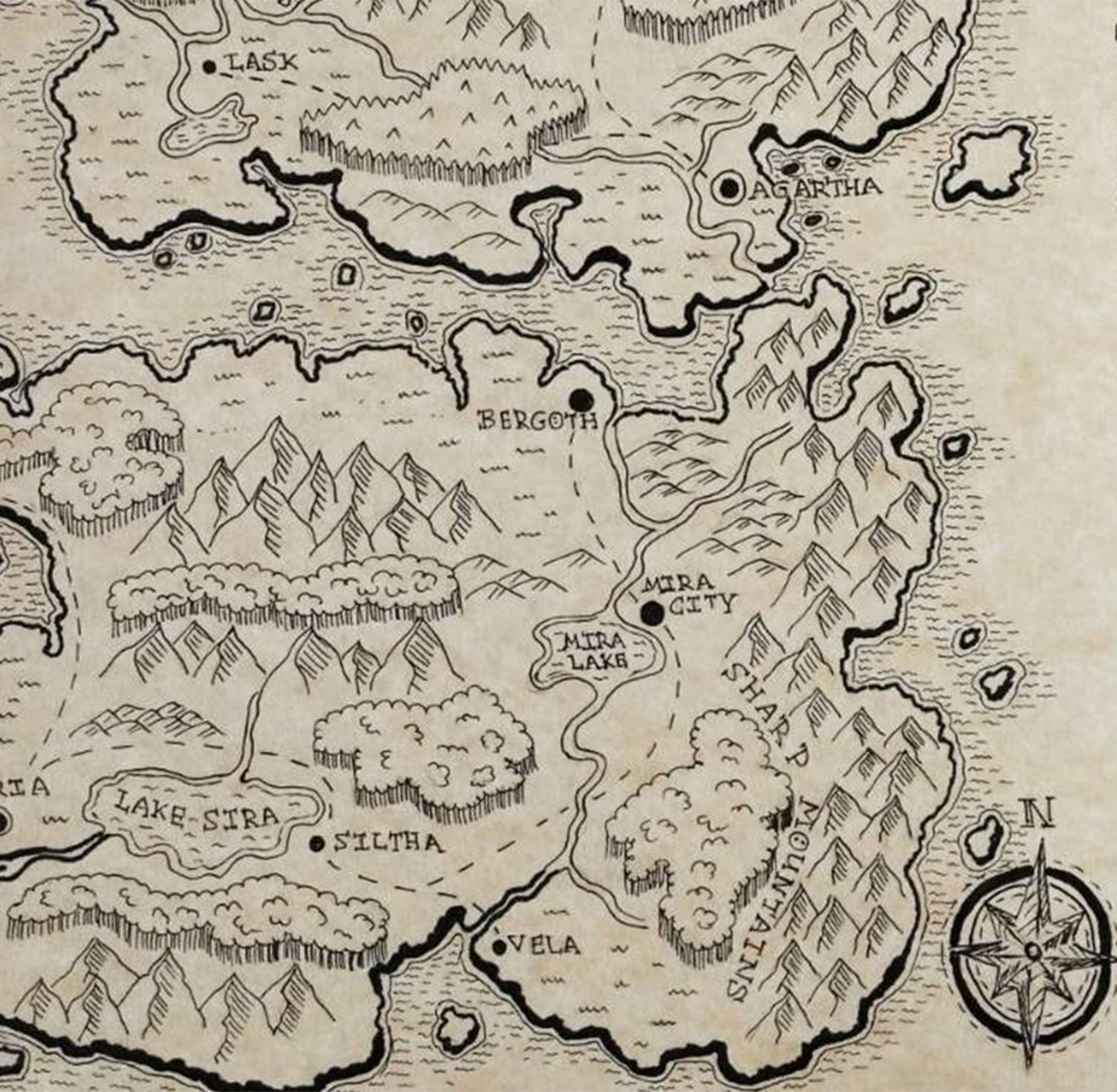 Eregoth Fantasy World Map - Etsy