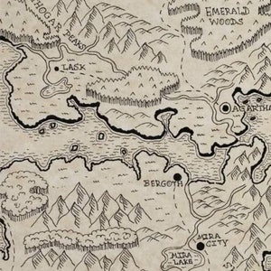 Eregoth Fantasy World Map - Etsy