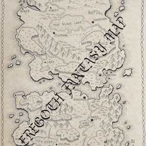 Eregoth Fantasy World Map - Etsy