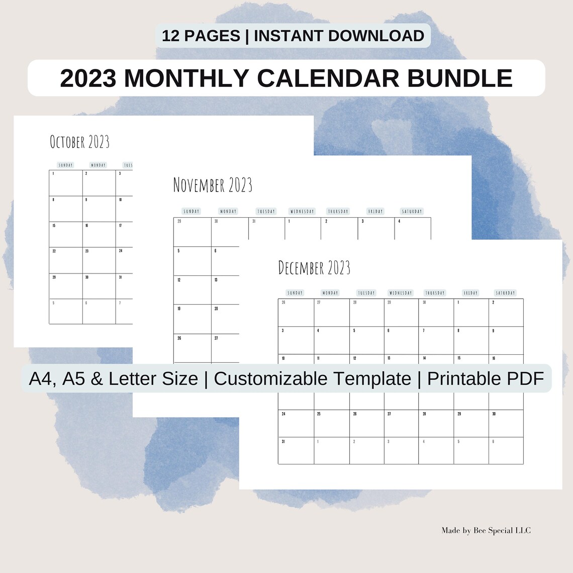 2023 Editable Printable Calendars Cleaning Calendar Birthday - Etsy 2023 Editable Printable Calendars Cleaning Calendar Birthday - Etsy