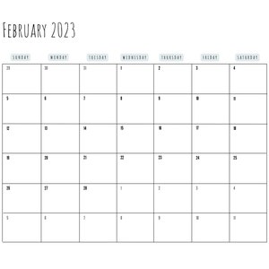2023 Editable Printable Calendars Cleaning Calendar Birthday - Etsy