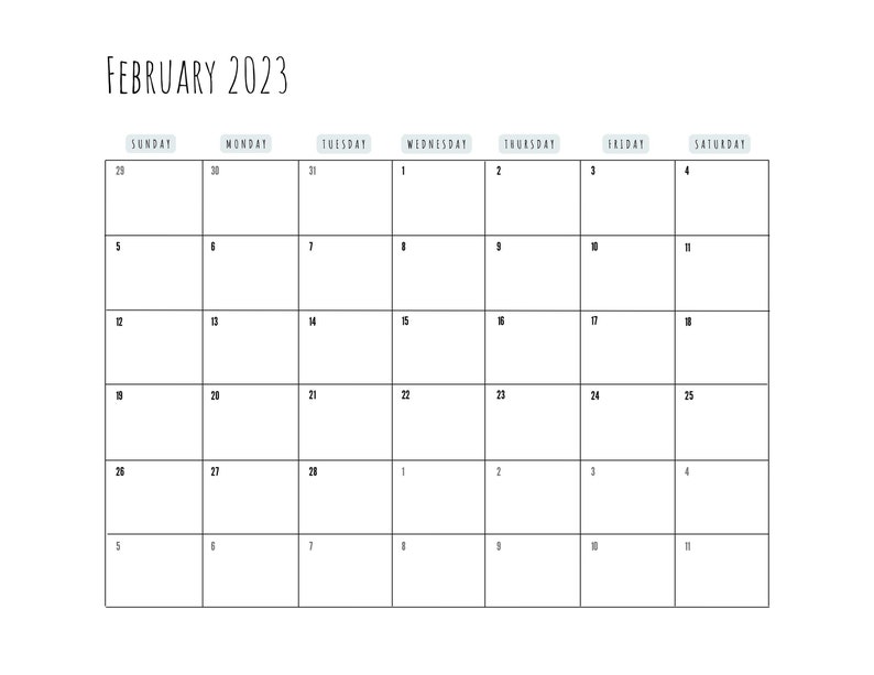 2023 Editable Printable Calendars, Cleaning Calendar, Birthday Calendar ...