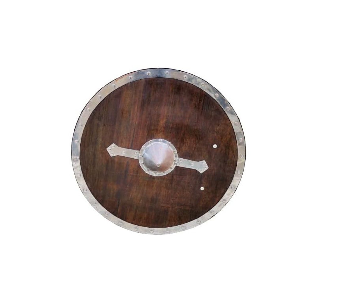 Vintage Wood & Steel Viking Shield Handmade Medieval Norseman - Etsy