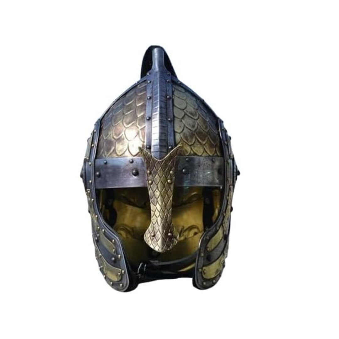 Medieval European Closed Armet Helmet 15-16th Century For Larp Reenactment