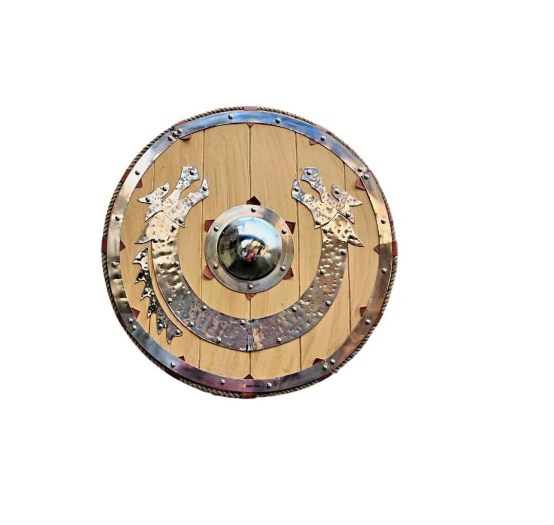 Medieval Vikings Shield Adult Size 24 Natural Handmade - Etsy