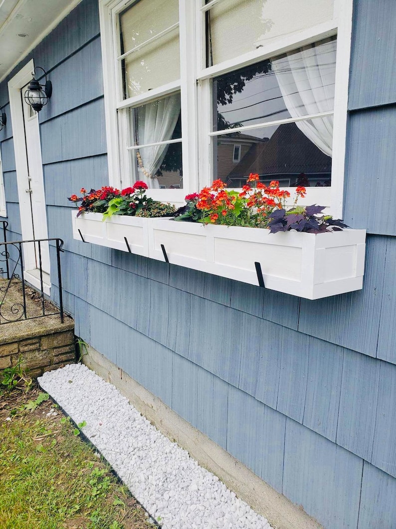 Shaker Style Window Box, Flower Planter, Indoor/outdoor, Wood/pine, Rot ...