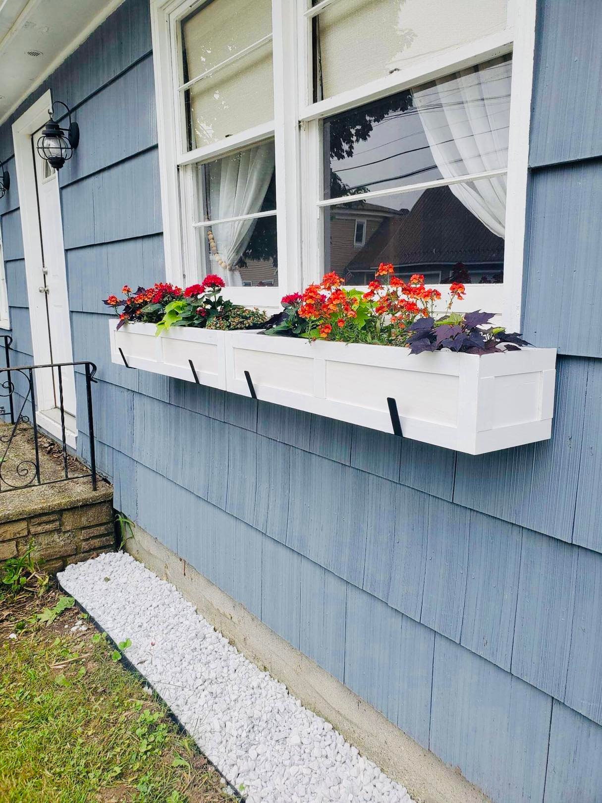 Shaker Style Window Box, Flower Planter, Indoor/outdoor, Wood/pine, Rot ...