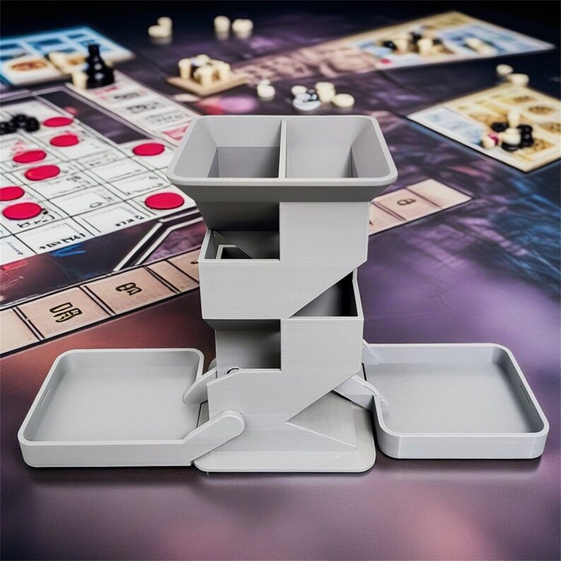 Foldable Double Dice Tower, 3D Printed Dice Towe,table Top Gaming,stone ...