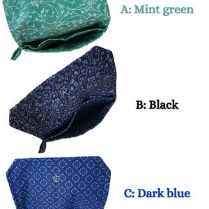 Fabric Pouch With Double Compartment and Snap Button Closure - Etsy