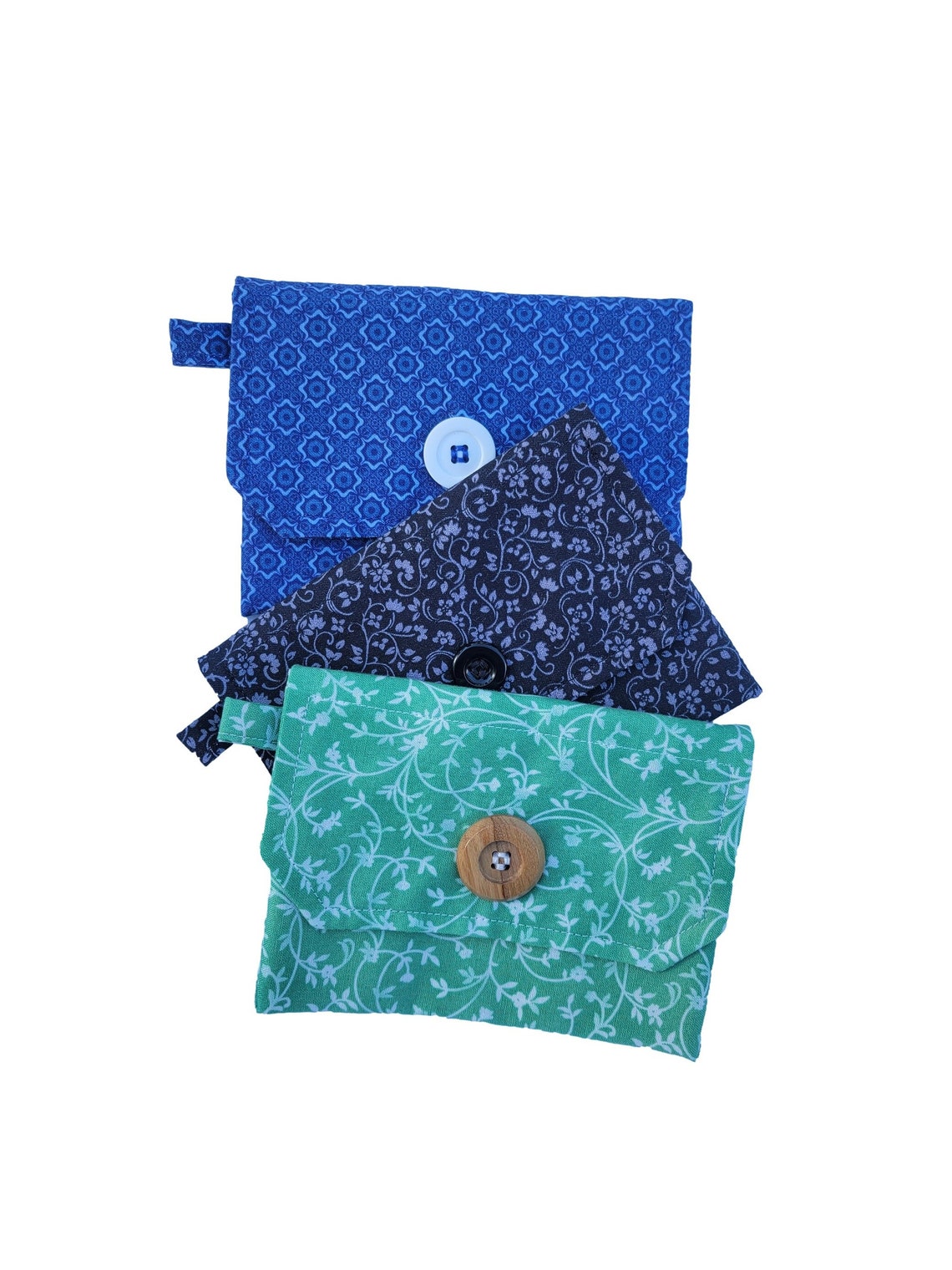 Fabric Pouch With Double Compartment and Snap Button Closure - Etsy