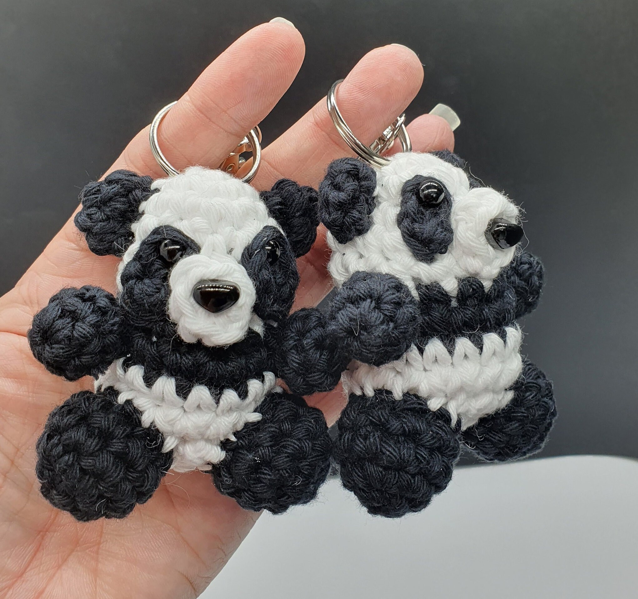 Panda Keyring Crochet Pattern Pdf - Amigurumi Animal | US & UK Terms - Etsy