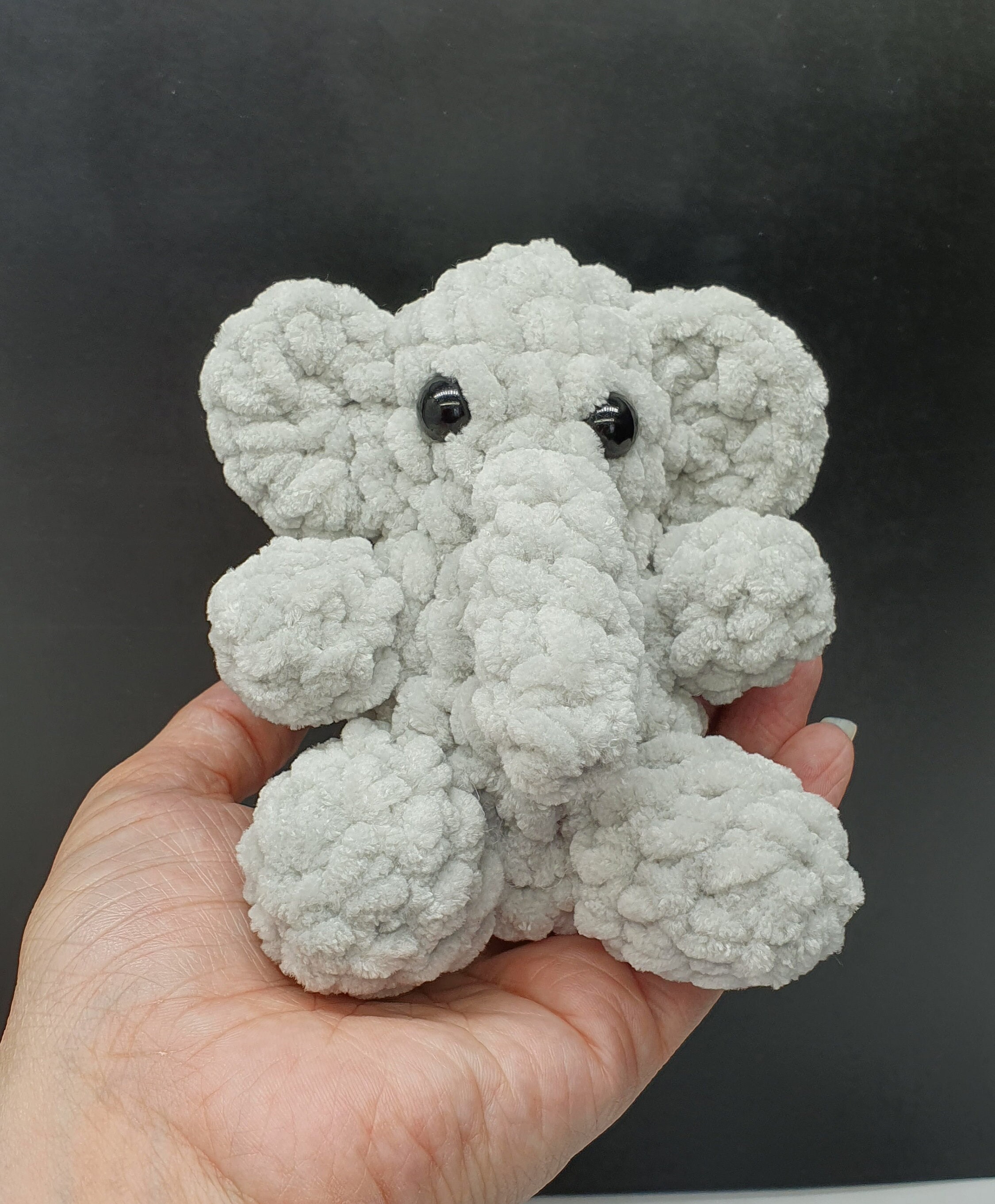 Chenille Elephant Crochet Pattern Pdf - Etsy