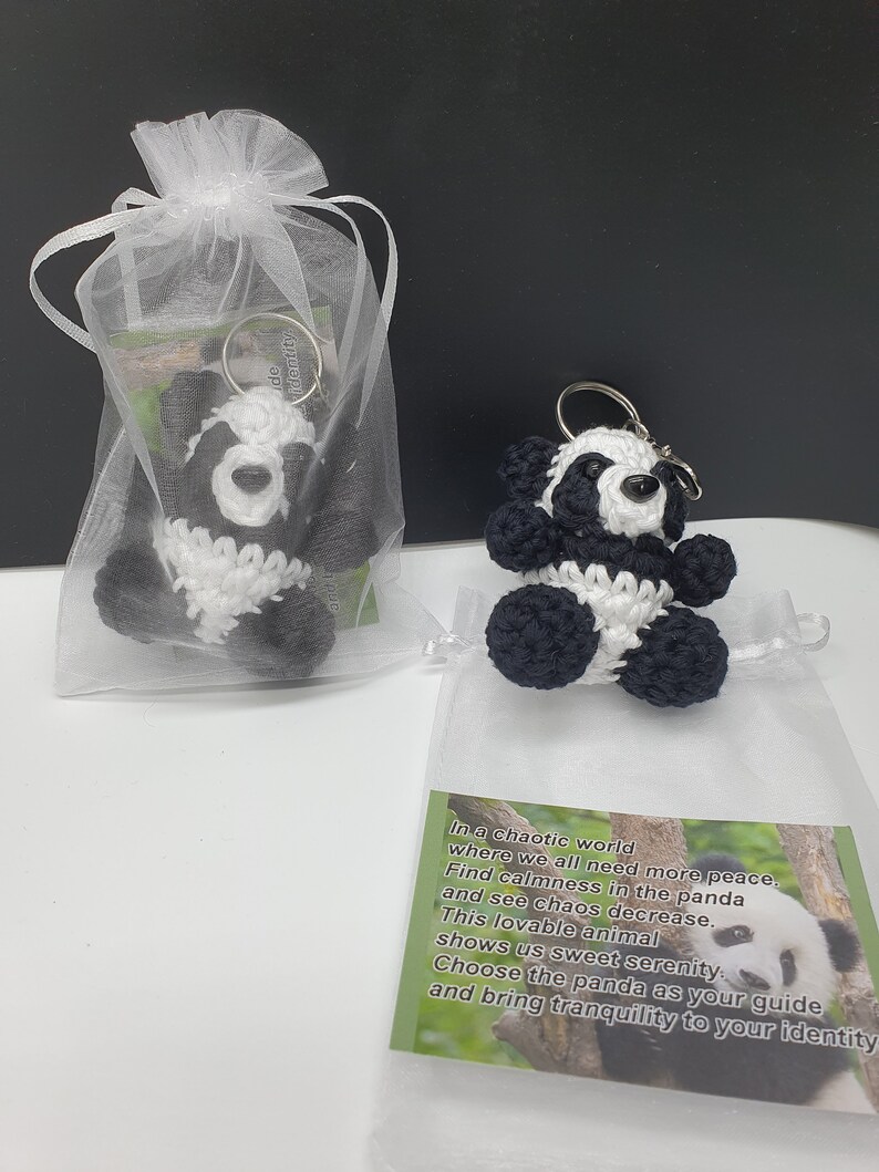 Panda Keyring Crochet Pattern Pdf - Amigurumi Animal | US & UK Terms - Etsy