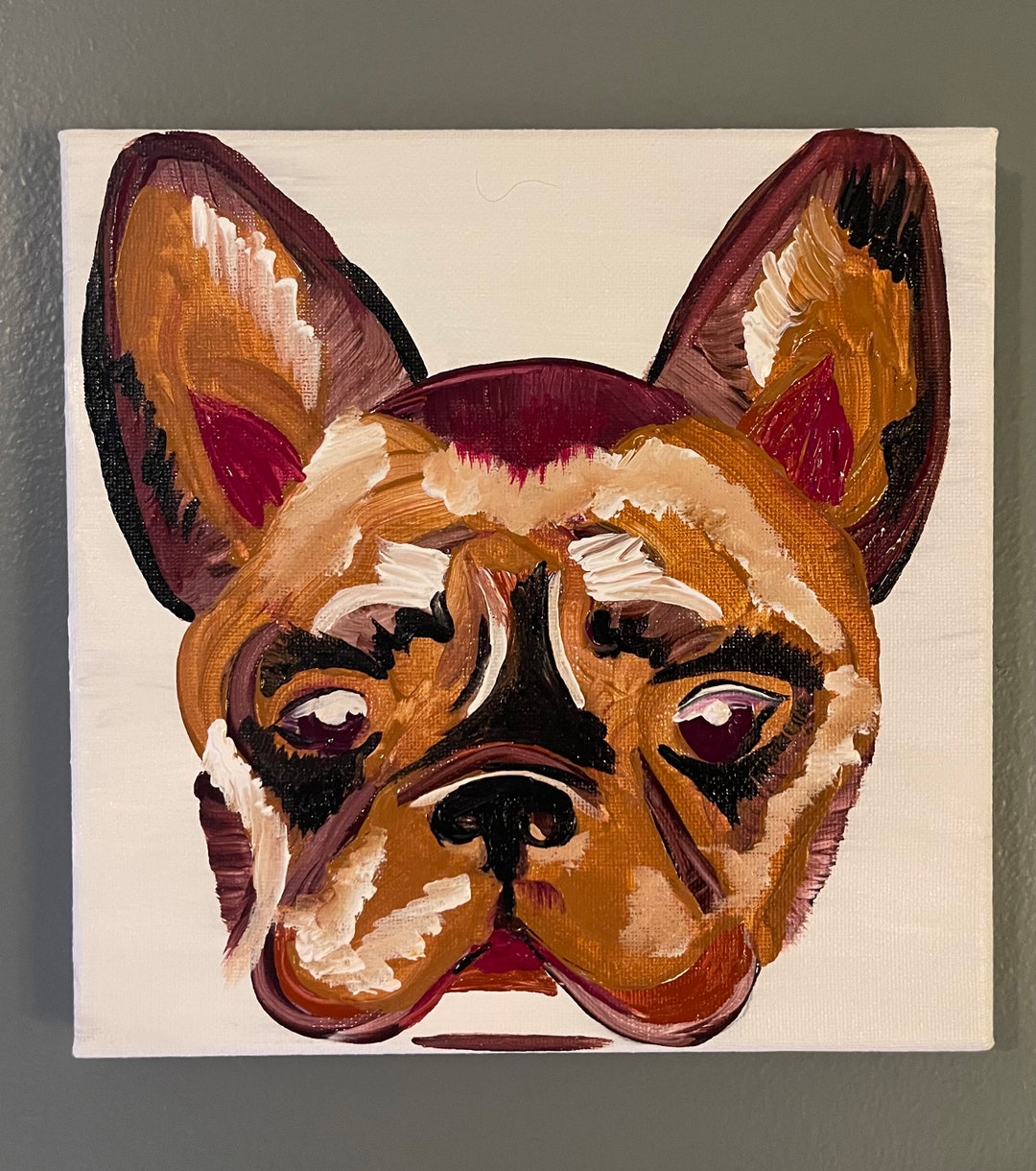 Black and Tan Frenchie Painting - Etsy