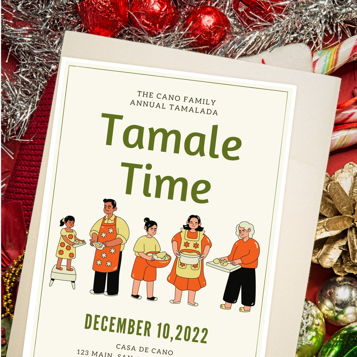 Tamale Time, Holiday Party, Tamalada, Christmas Party, Printable ...