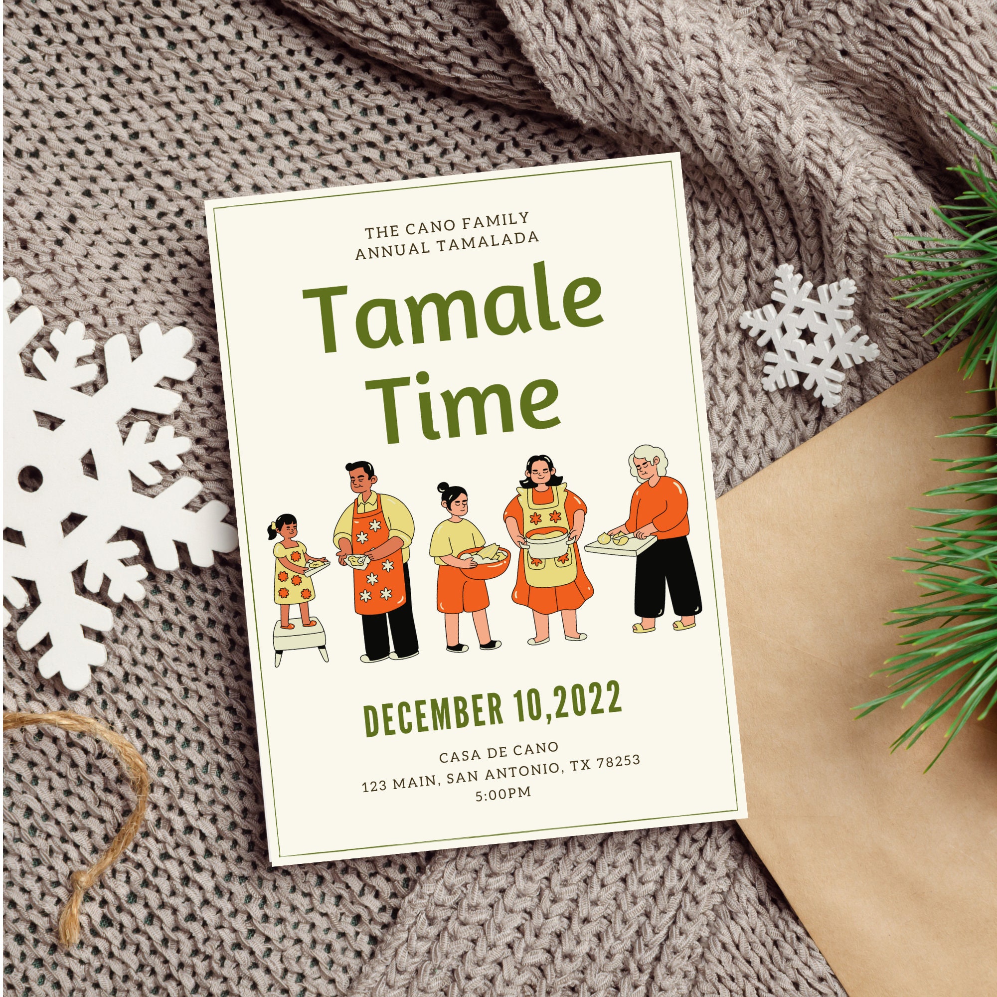 Tamale Time, Holiday Party, Tamalada, Christmas Party, Printable ...