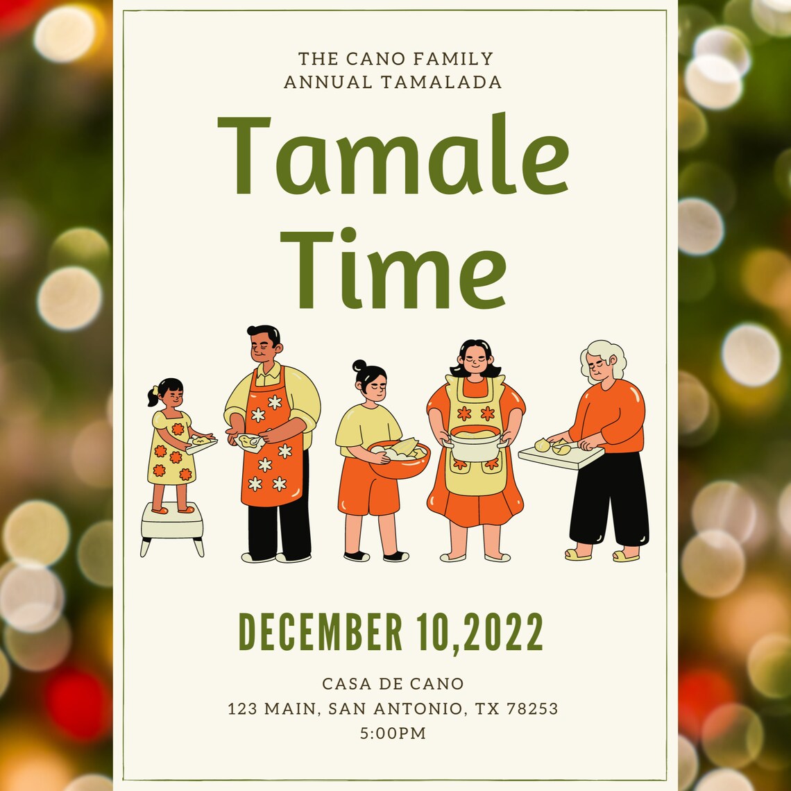 Tamale Time, Holiday Party, Tamalada, Christmas Party, Printable ...